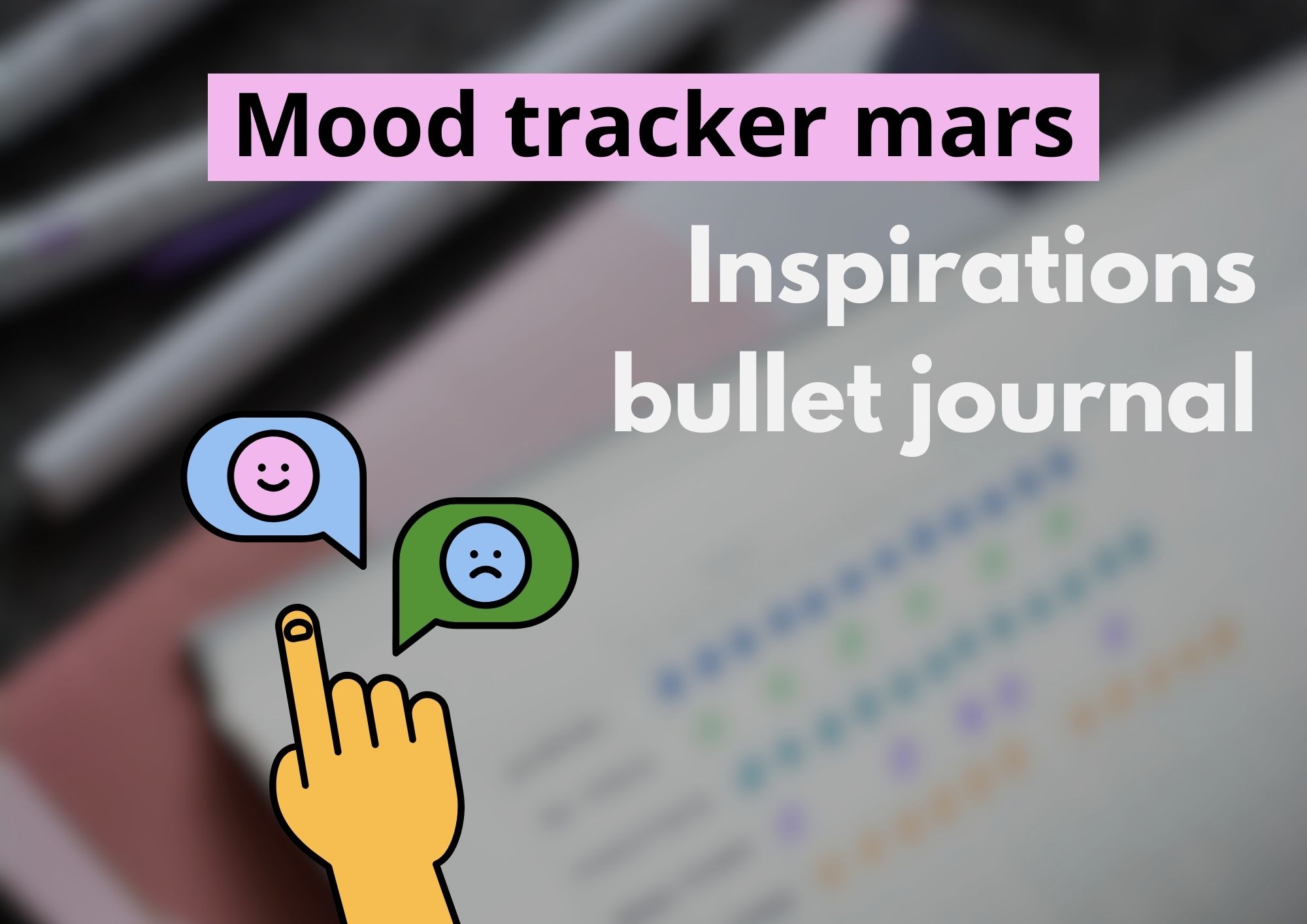 Dessins joyeux pour votre mood tracker de mars (facile) - AnneSo Orga