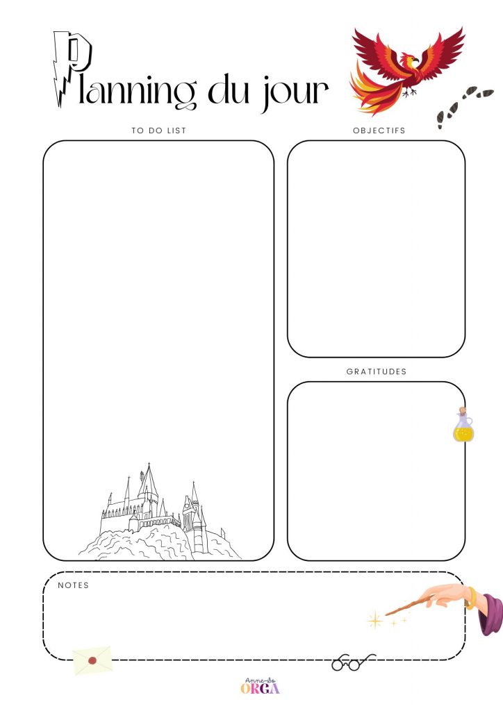 Magie et organisation : vos planners Harry Potter à imprimer - AnneSo Orga