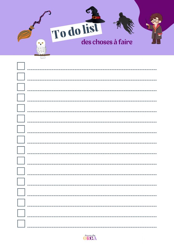 Magie et organisation : vos planners Harry Potter à imprimer - AnneSo Orga